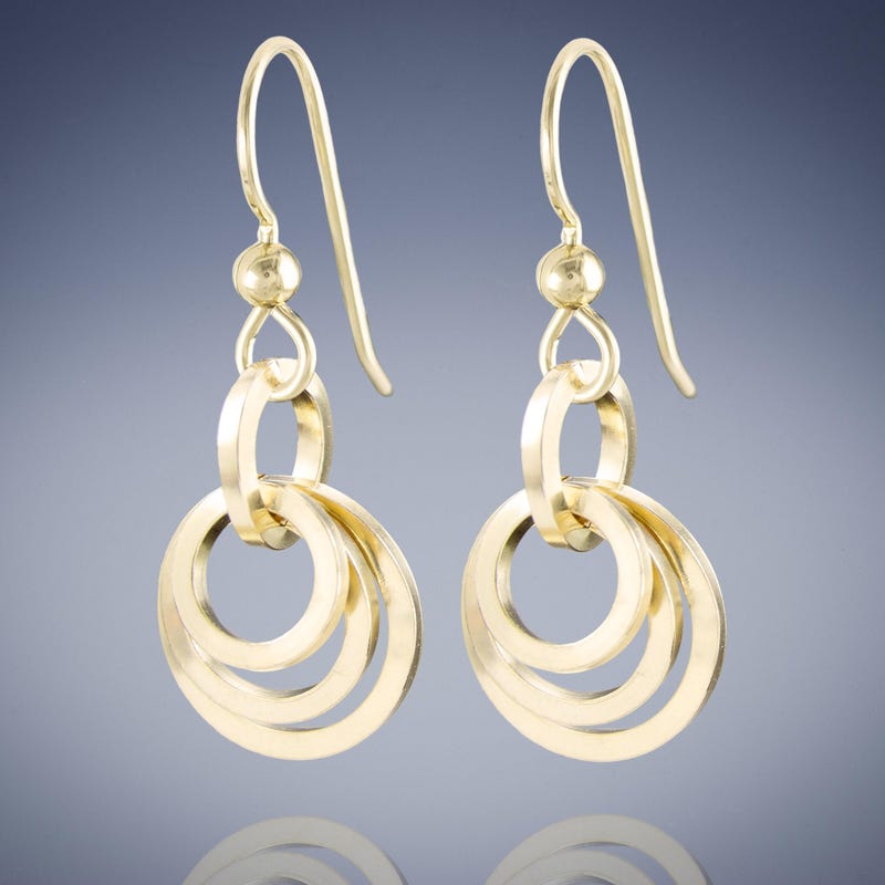 Gold Earrings - Etsy