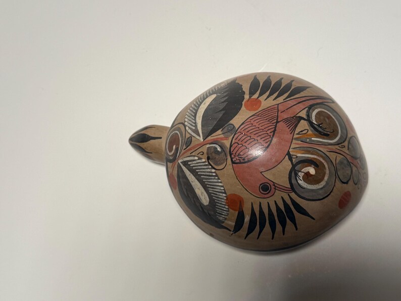 Hand-painted Ceramic Turtle Figurine – Vintage Folk Art - Etsy