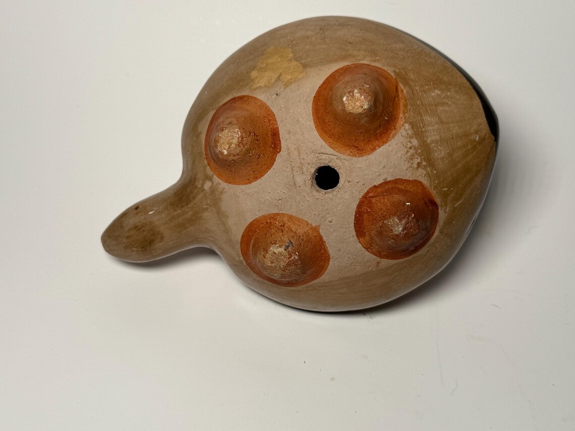 Hand-painted Ceramic Turtle Figurine – Vintage Folk Art - Etsy