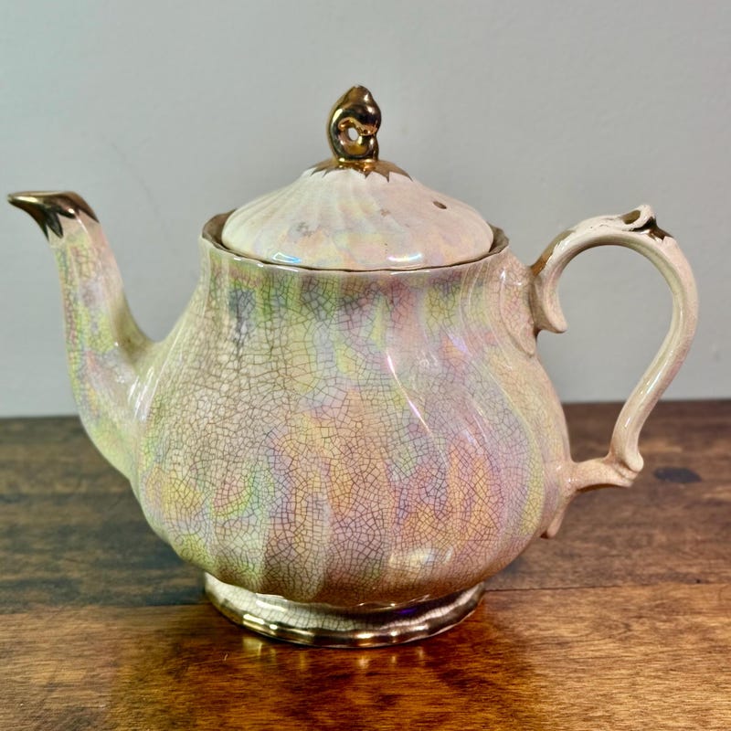 Gold Trim Teapot - Etsy
