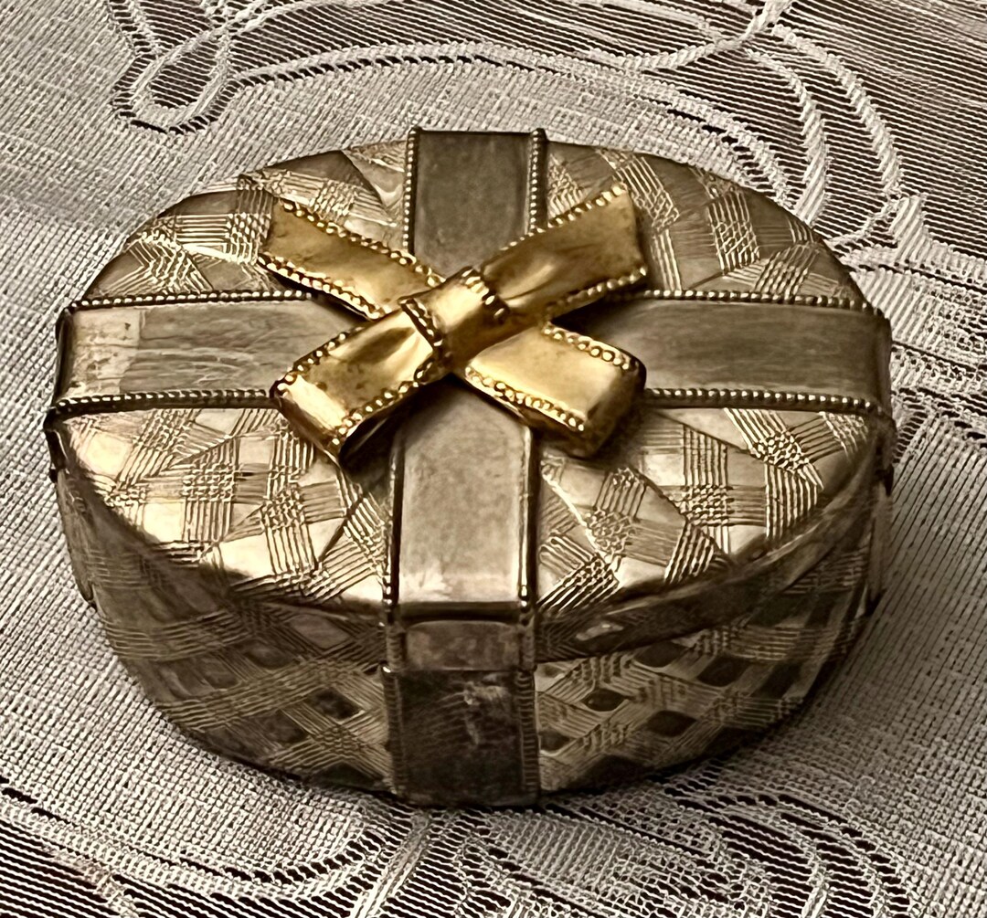 Godinger Silver-plates Jewelry Box With Bow Design Elegant Gift Box ...