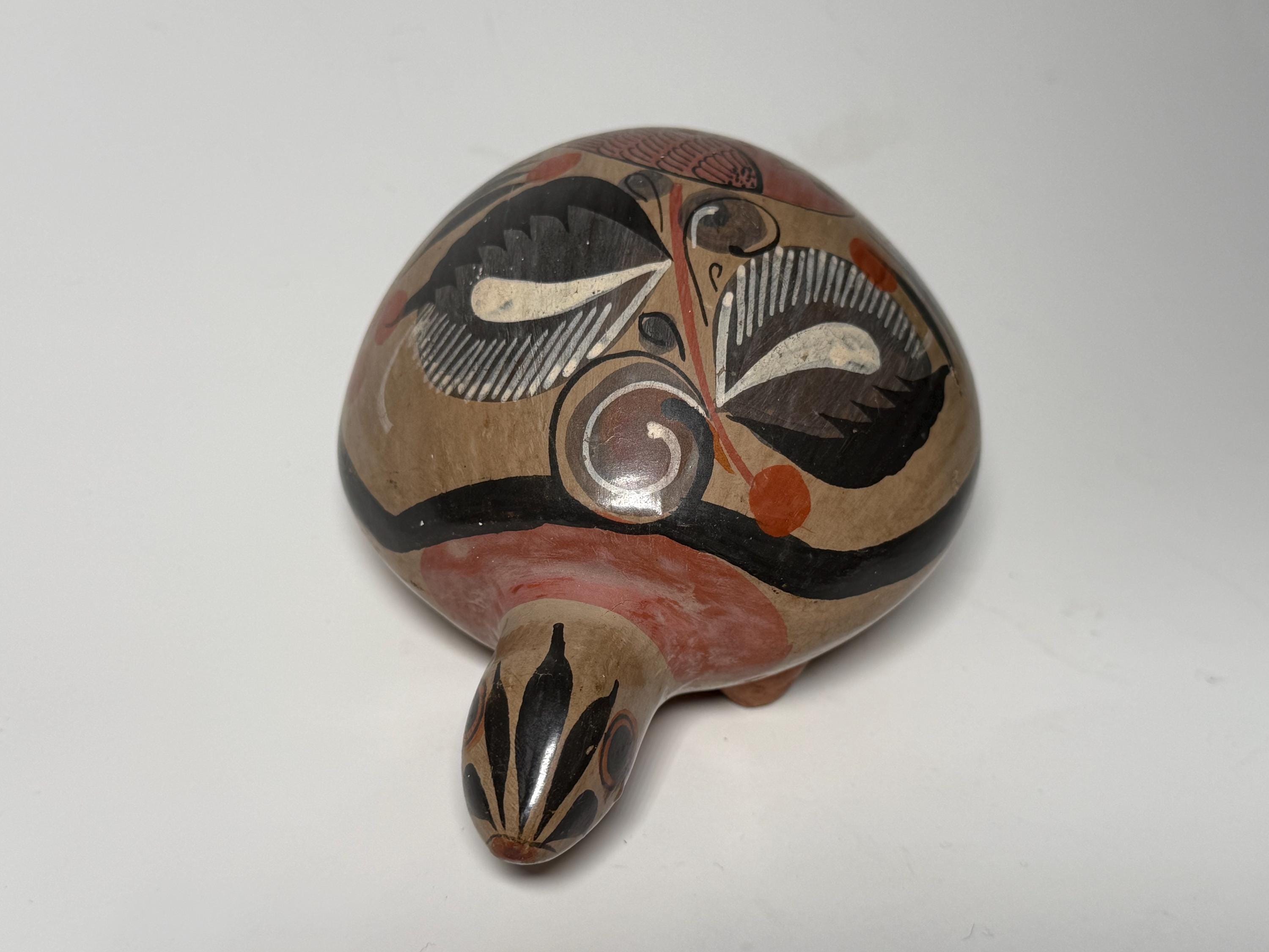 Hand-painted Ceramic Turtle Figurine – Vintage Folk Art - Etsy