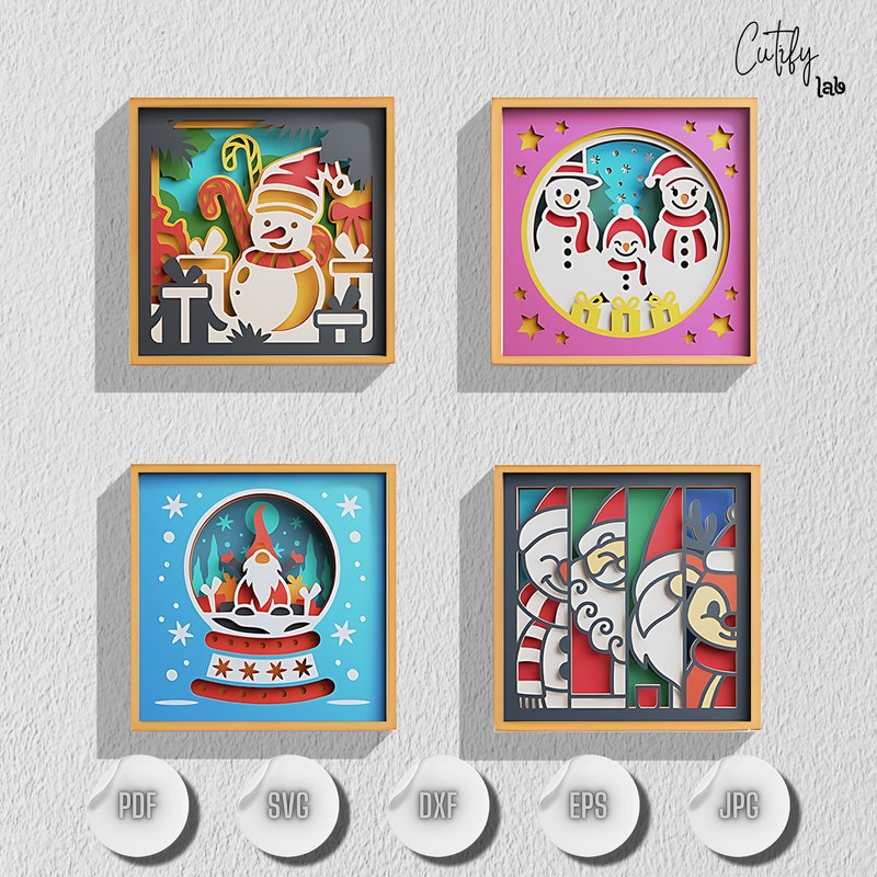 3d Santa Shadow Box - Etsy