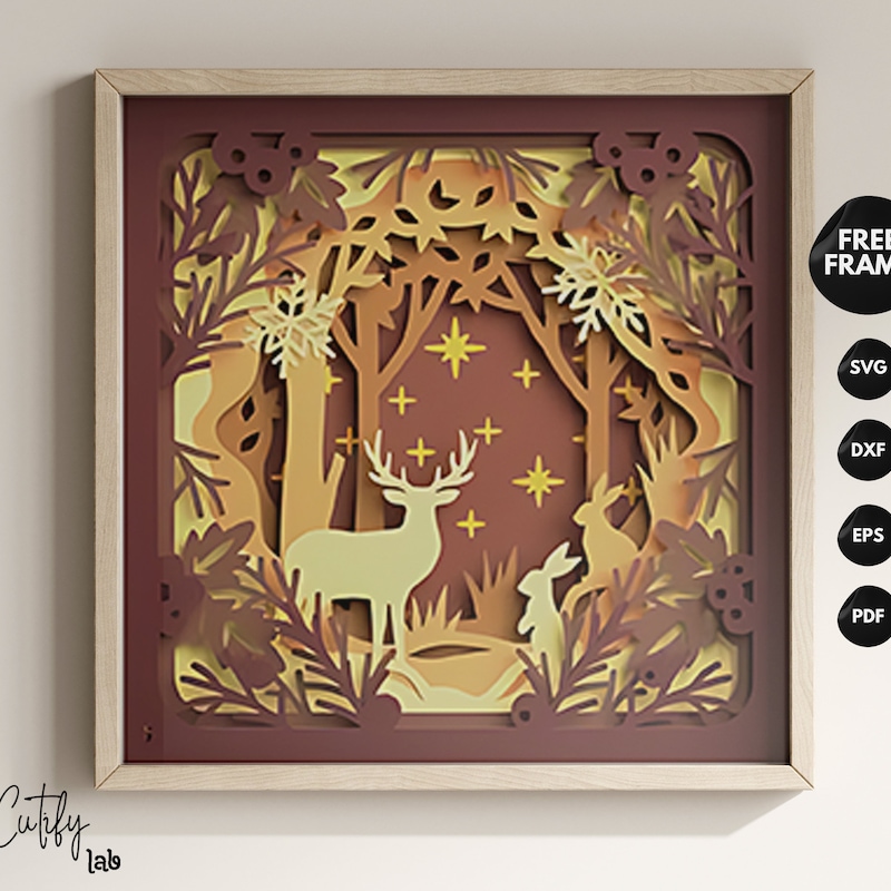 Shadow Box Svg Christmas - Etsy