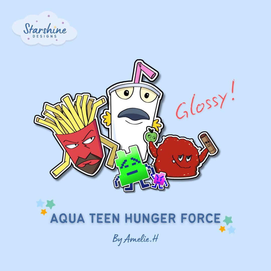Aqua Teen Hunger Force Stickers Frylock, Master Shake, Meatwad ...