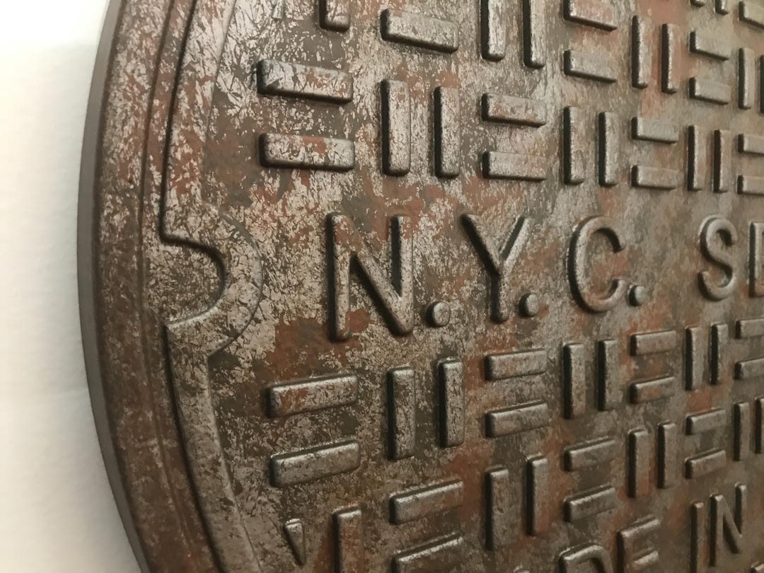 24 Replica New York Sewer Manhole Cover Wall Decor Manhole Cover Wall ...