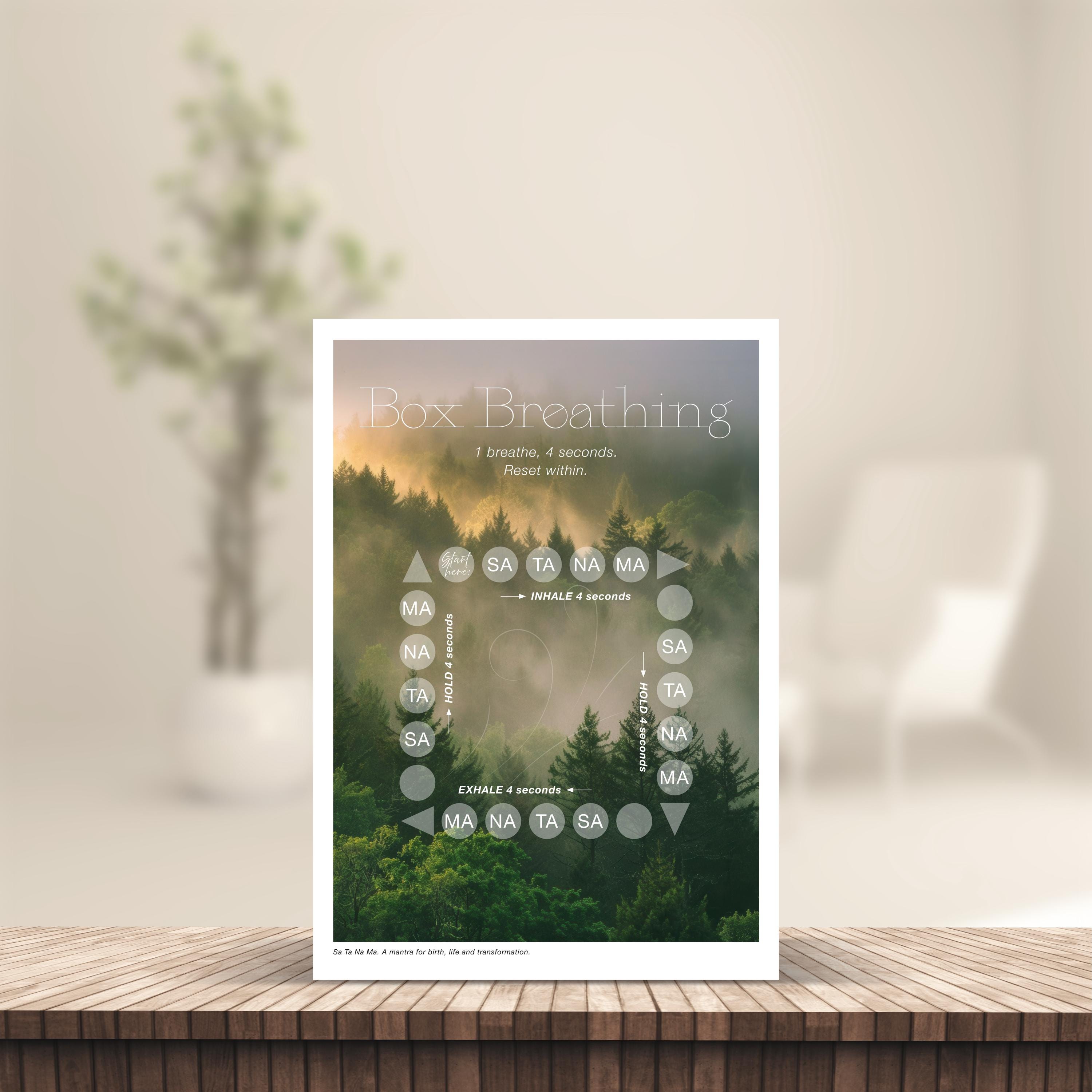 Box Breathing / Box Breathing / Poster Din A2, A3 & Din A4 With ...