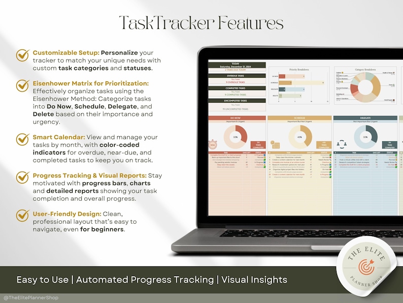 Task Tracker Google Sheets to Do List Templates Productivity Planner ...