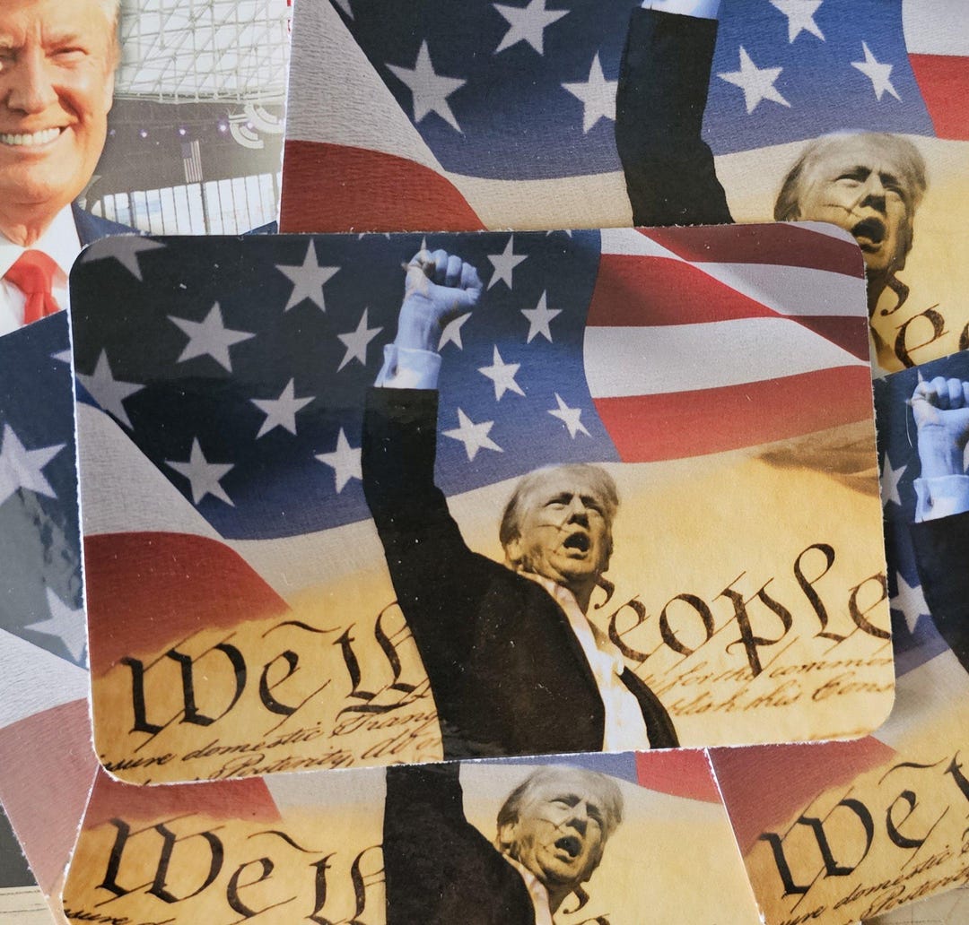 We the People Trump Vinyl Sticker, American Flag, Patriotic Sticker ...