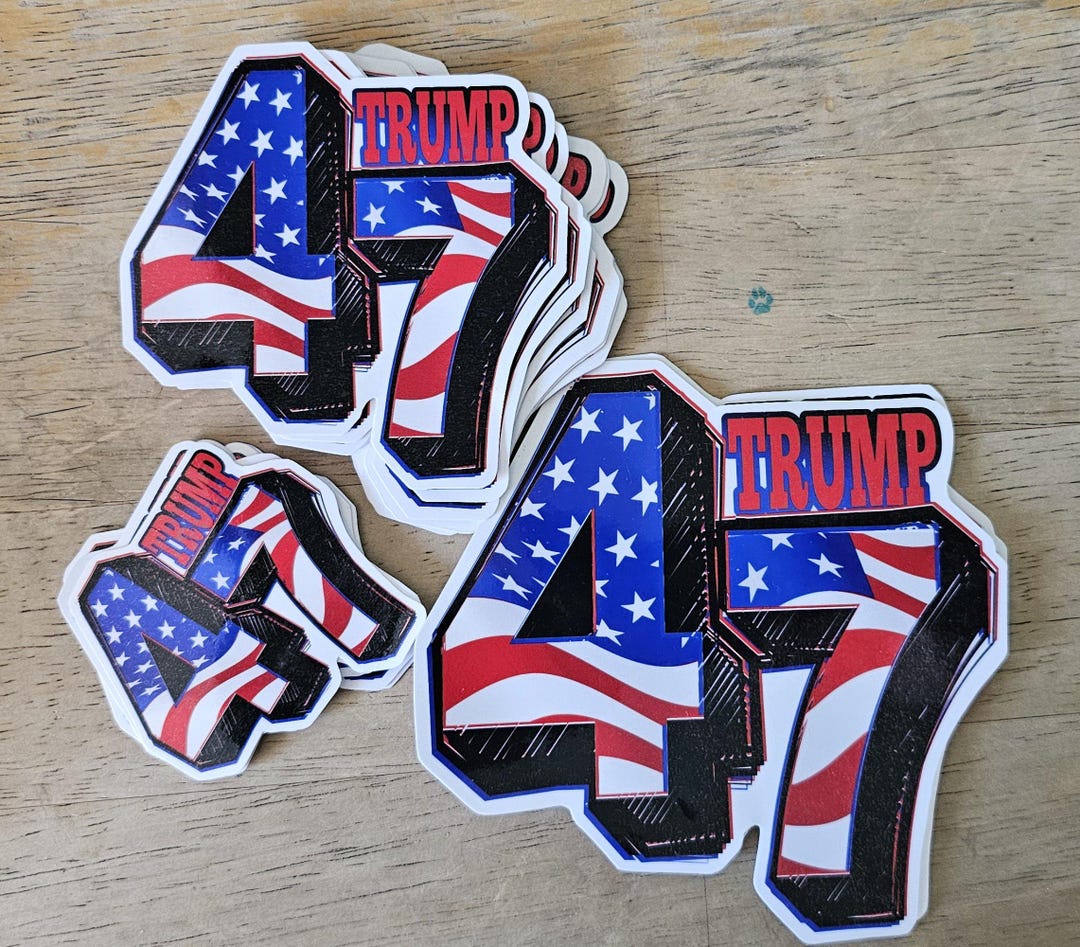 47 Vinyl Sticker, President Trump Sticker, 2024 Election, Freedom ...
