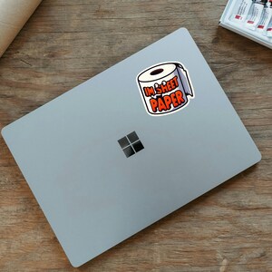 Cartoon Toilet Paper I'm Sheet Paper Sticker, Cute Food Stickers, Die ...