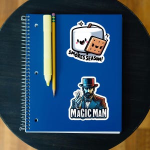 Kawaii Smores Season Sticker, Cute Animal Sticker, Kawaii Marshmellow ...