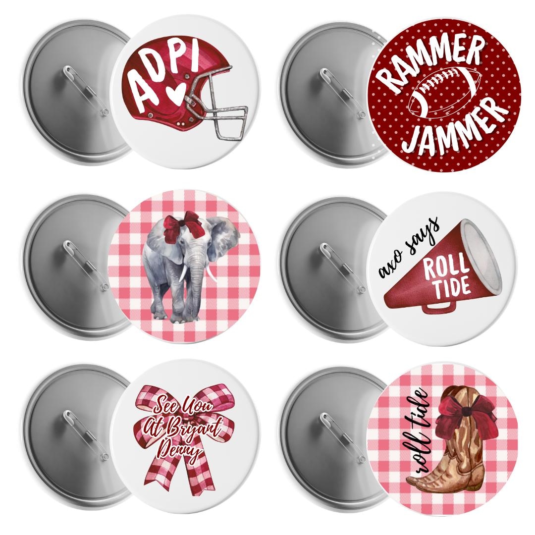 University of Alabama BAMA Game Day Buttons Football - Etsy