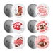 Red Game Day Buttons | Football Spirit Pins | Tailgate Accessories ...