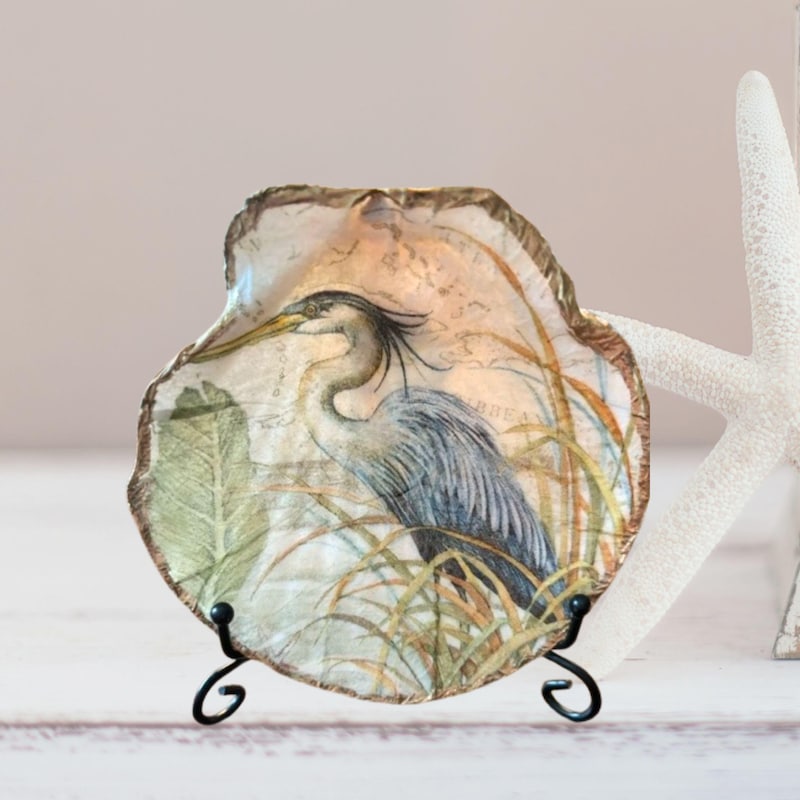 Decoupage Shell Stand - Etsy