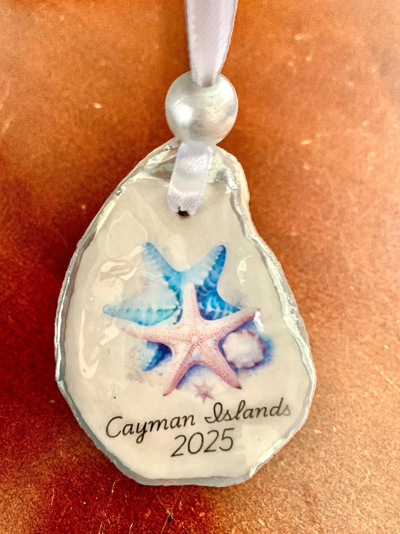 Custom City Ornament, Personalized Oyster Shell Ornament , Shell ...