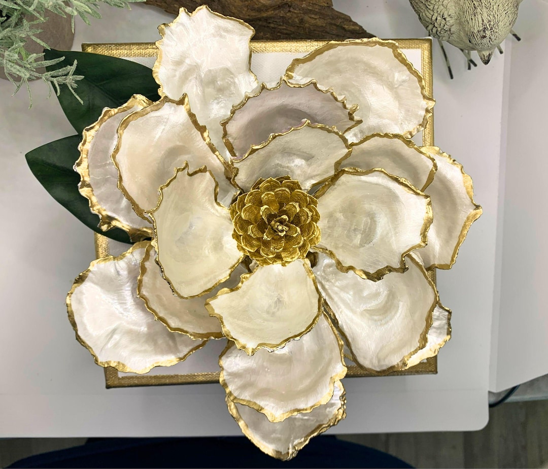 Large Oyster Shell Magnolia Flower, Oyster Magnolia Blossom, Southern ...
