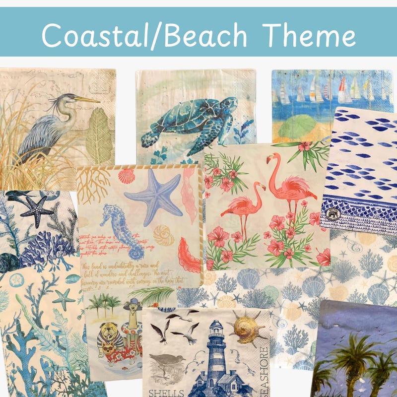 Decoupage Paper Sea Theme - Etsy