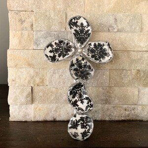 Oyster Crosses, Floral Oyster Shell Cross on Wood, Natural Gold Gilded ...