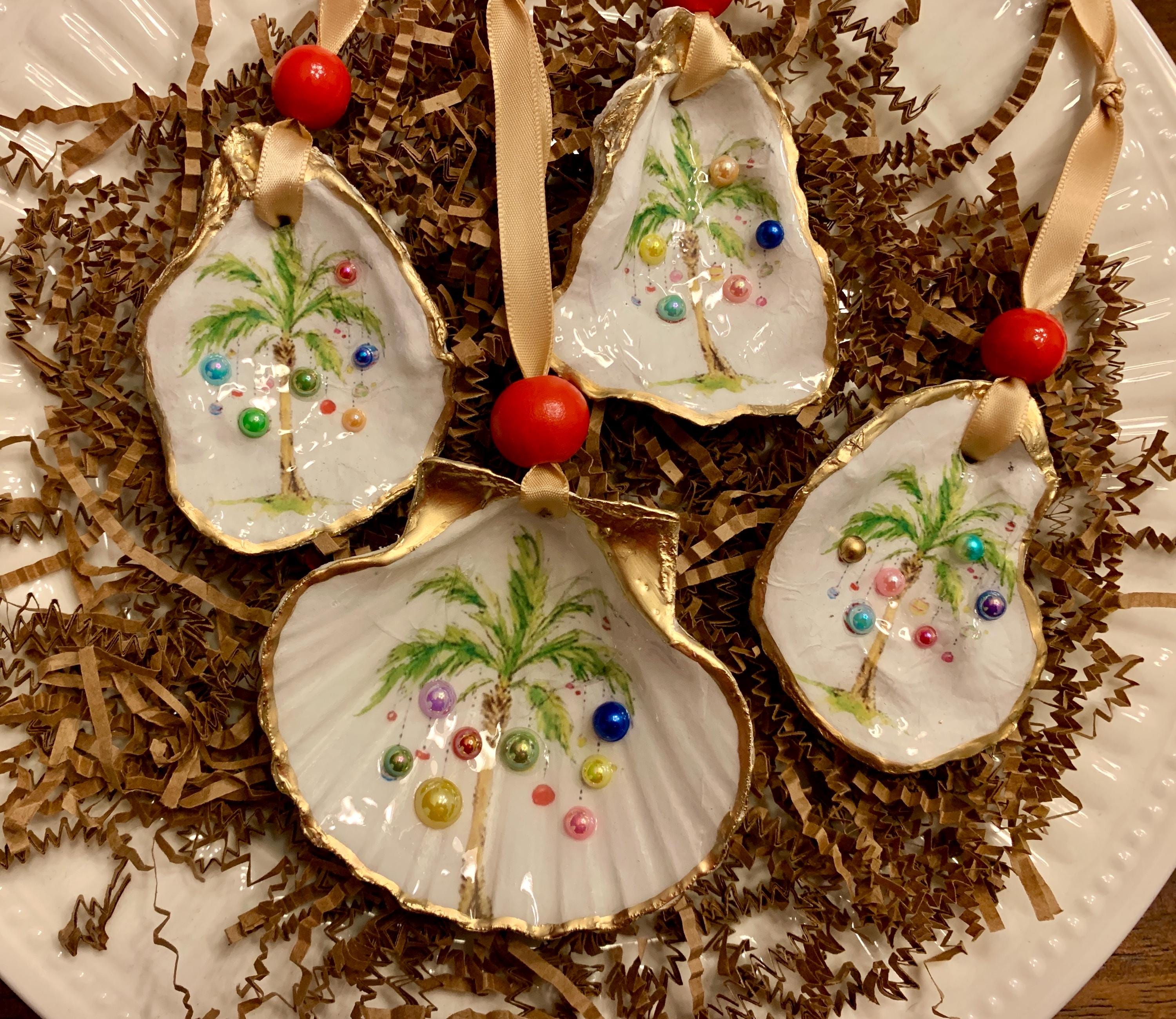 Palm Tree Ornaments, Christmas Palm Tree Christmas Ornament, Decoupage ...