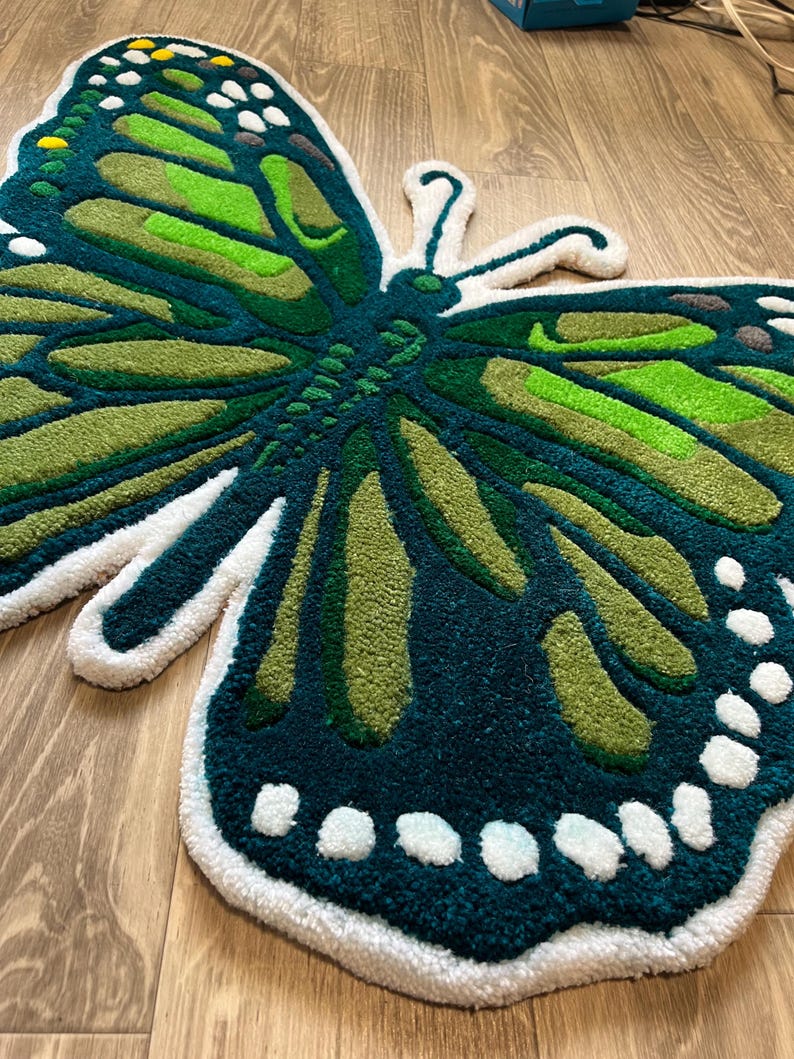 Tufted Butterfly Rug - Etsy