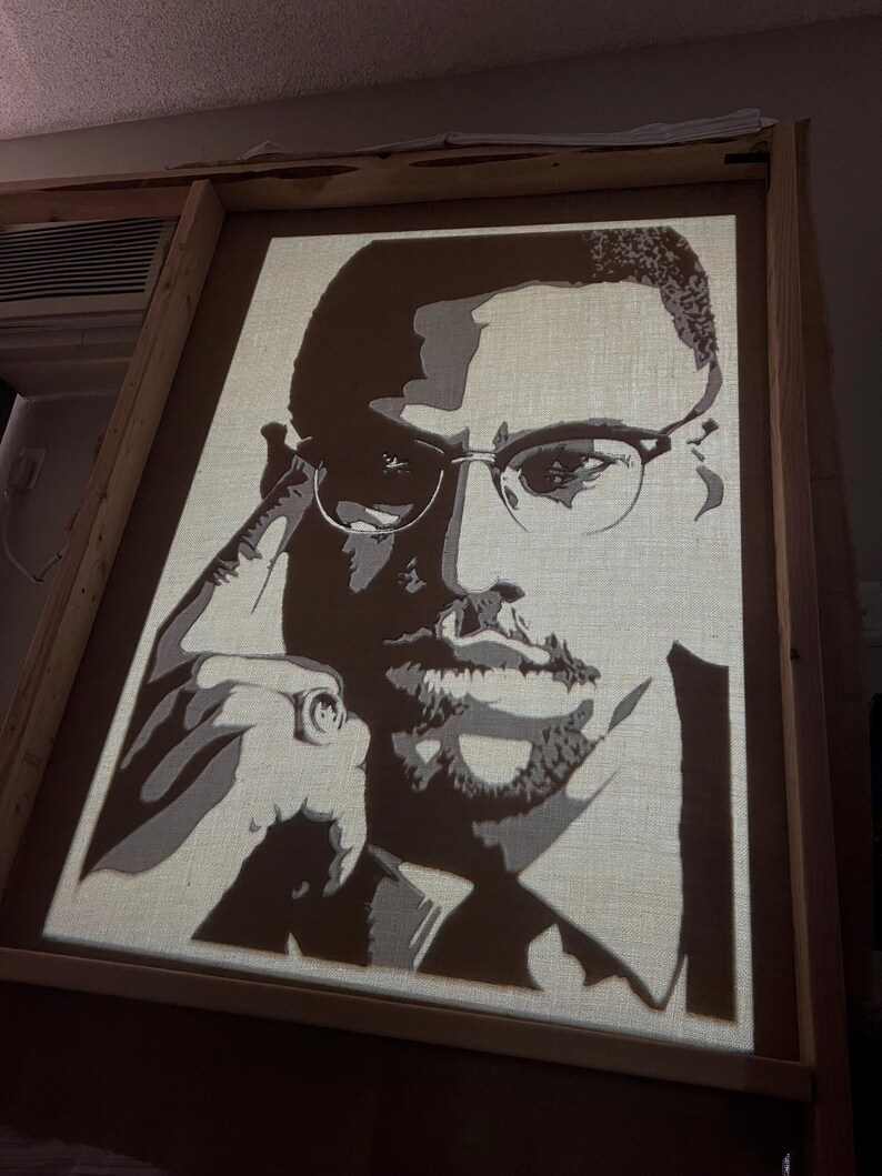 Malcolm X Tufted Portrait Rug - Etsy