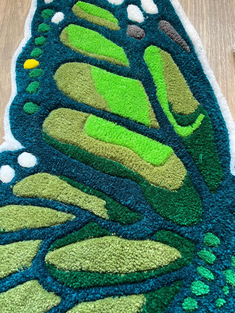 Tufted Butterfly Rug - Etsy