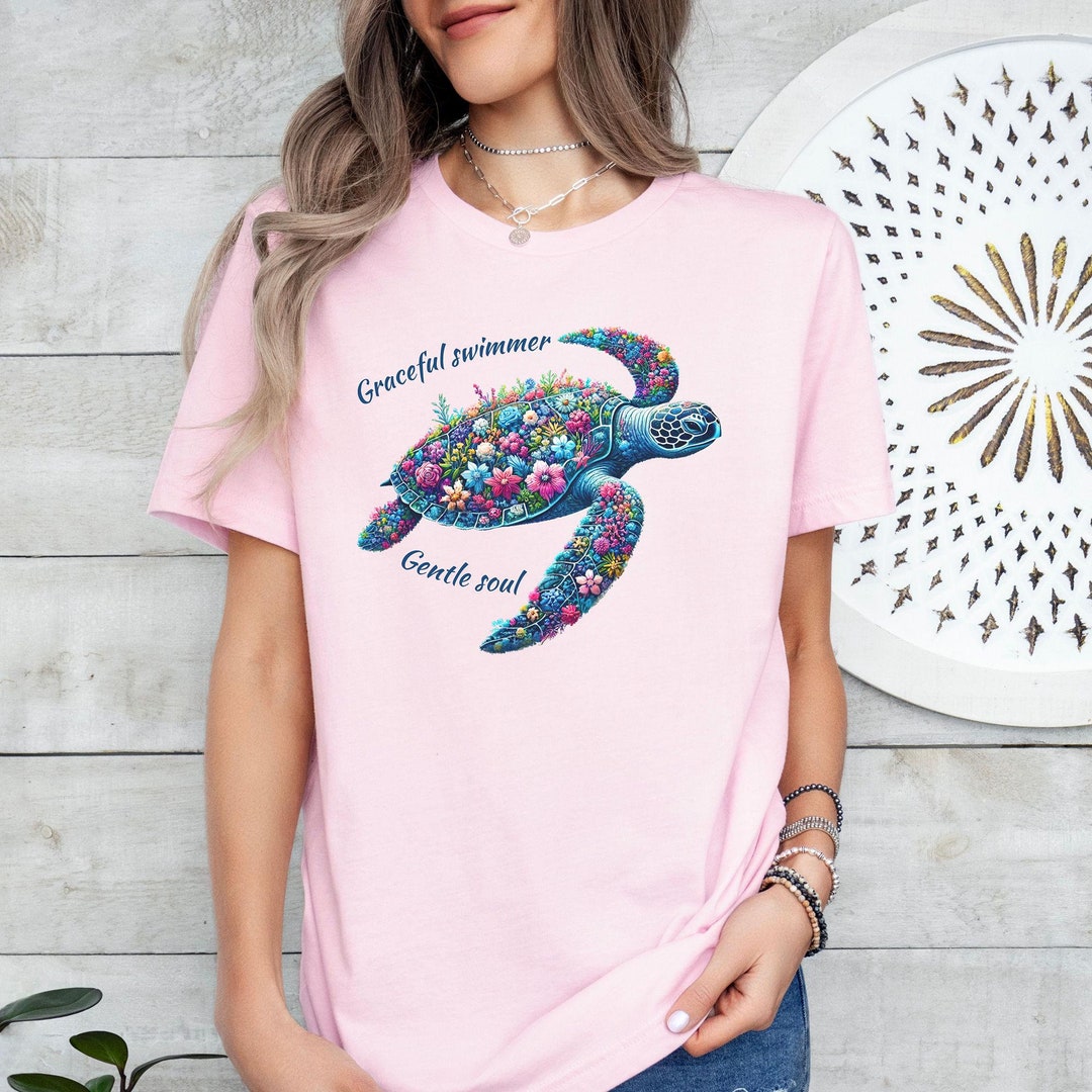 Sea Turtle Lover T-shirt, Colorful Marine Life Tee, Ocean Life Shirt ...