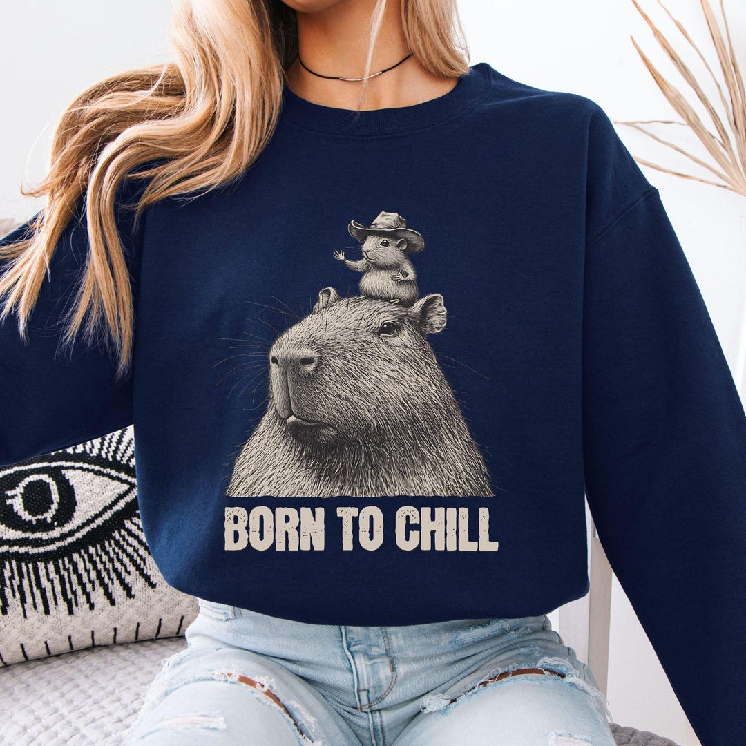 Sudadera con meme divertido de capibara, sudadera con estampado de ...