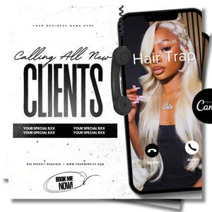 New Client Flyer, New Client Welcome Flyer, Hair Braids Lashes Wig ...