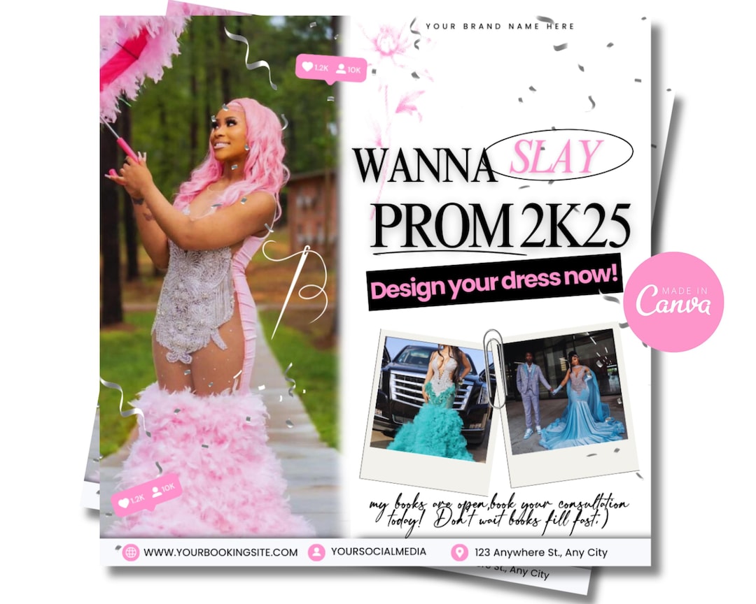 Prom Dress Flyer, Prom Send off Flyer, Prom Flyer, Prom Send off ...