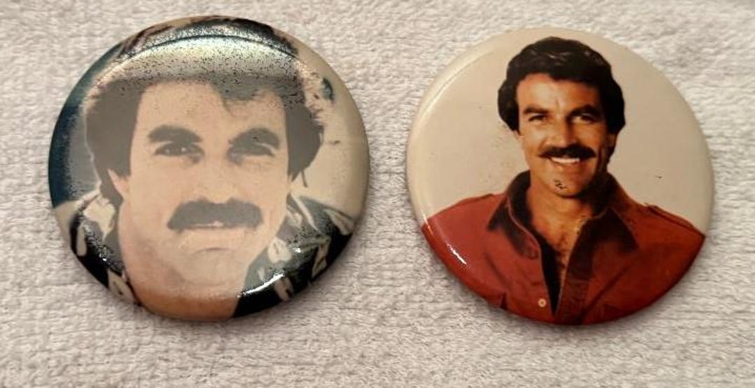 Tom Selleck Movie Television Star Pinback Lot 3 Pins Buttons - Etsy