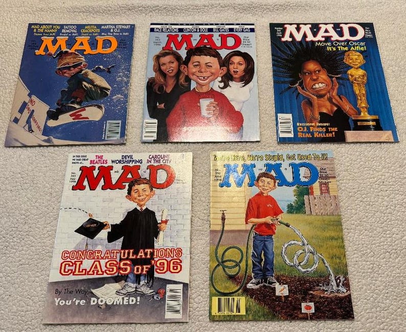 Vintage Mad Magazine 1990s Lot of 5 Comedy - Etsy