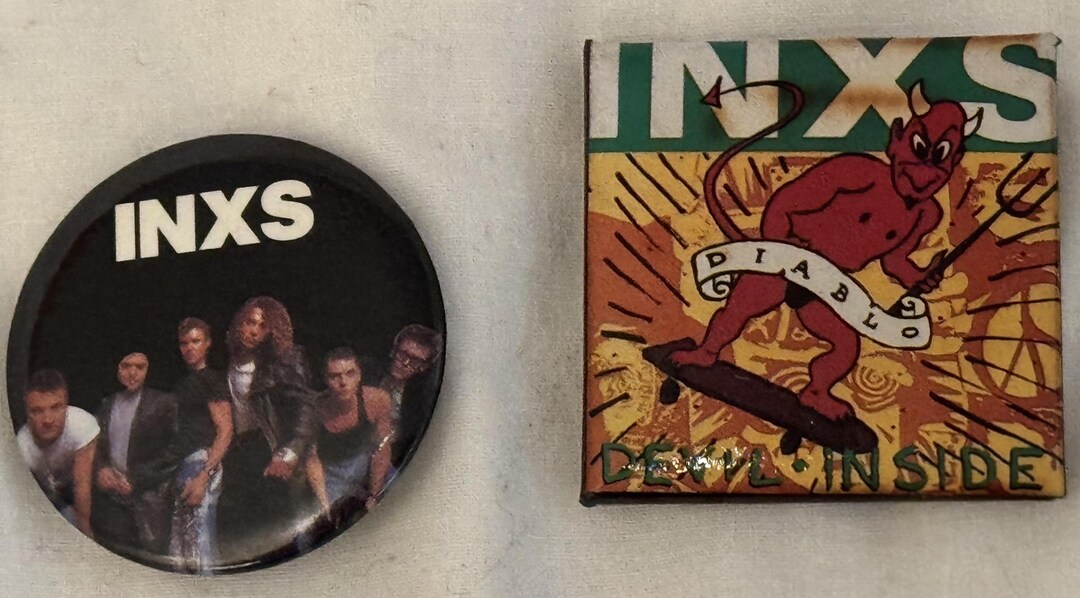 INXS Pin Lot of 2 Pins Buttons Pop Rock 1980s Vintage - Etsy