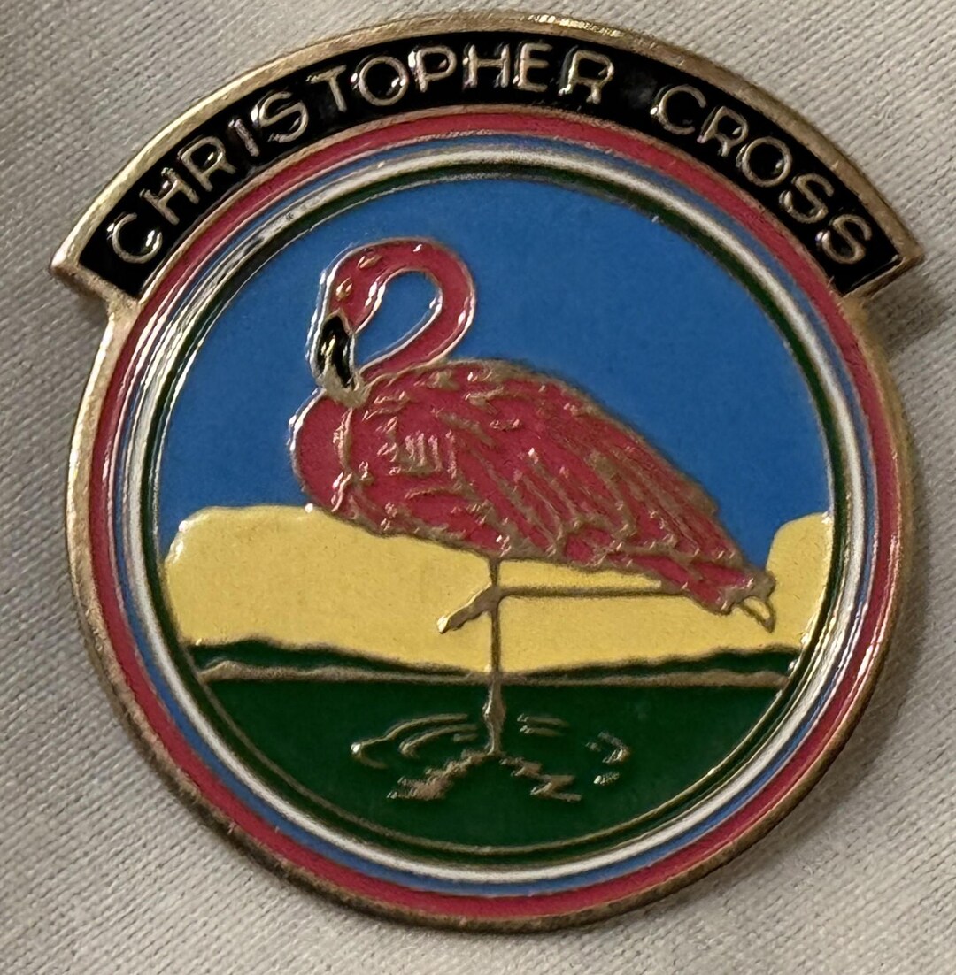 Christopher Cross Logo Pin Button Pop Rock 1980s Vintage - Etsy