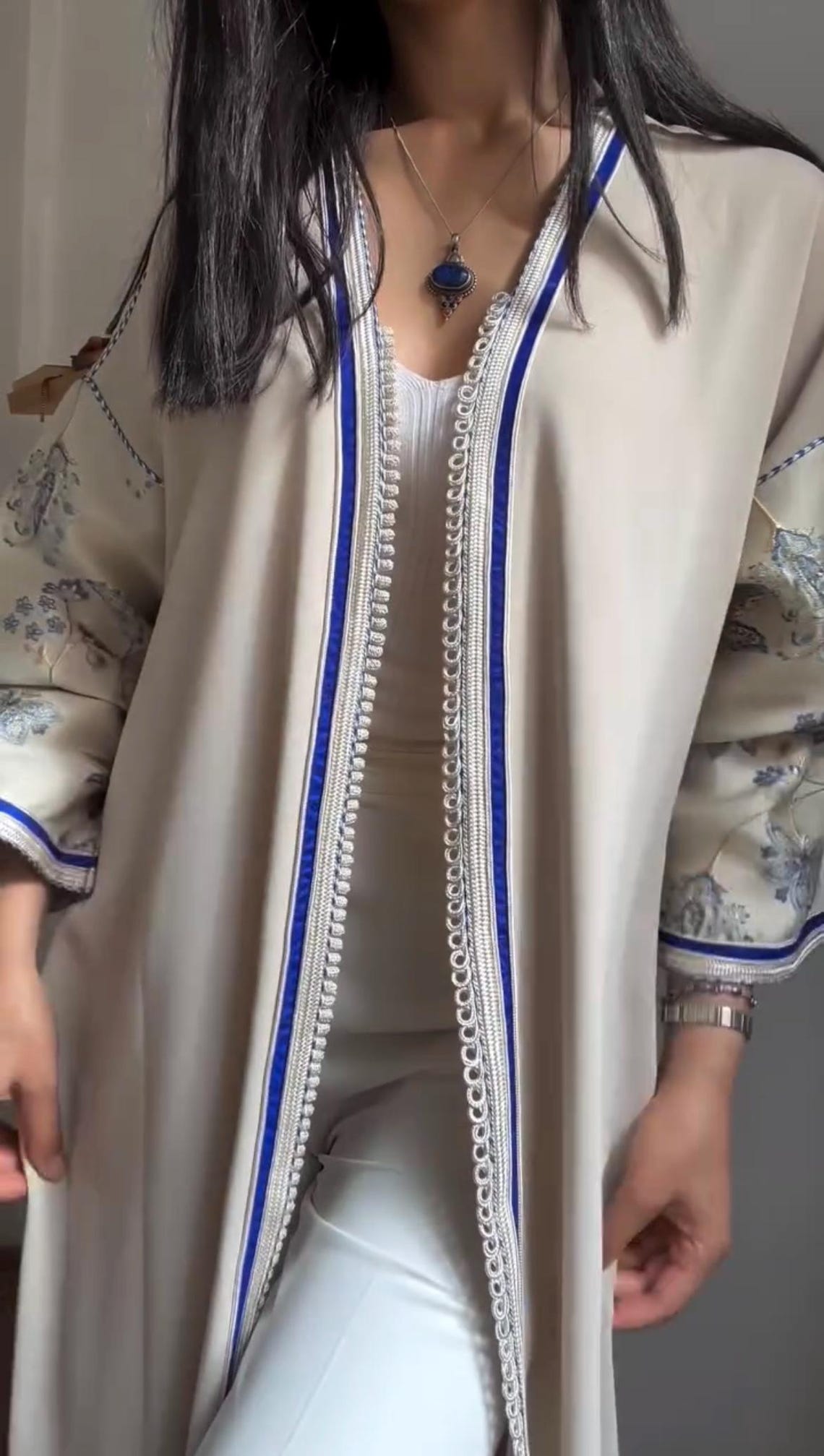 Silk Brocade Moroccan Kimono Robe: Handmade Elegant Eid Outfit - Etsy