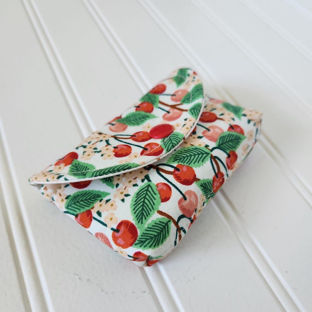 Rifle Paper Co Cherry Blossom MINI Snap Pouch, Gift Card Pouch, Ear Bud Pouch, Lip Balm Pouch ...