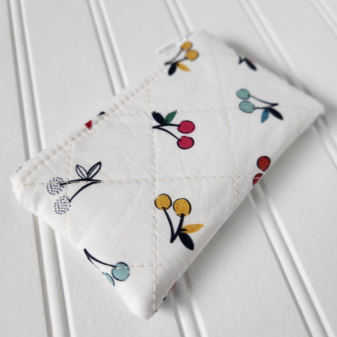 Quilted Retro Cherry Coin Purse: Small Zipper Pouch - Etsy