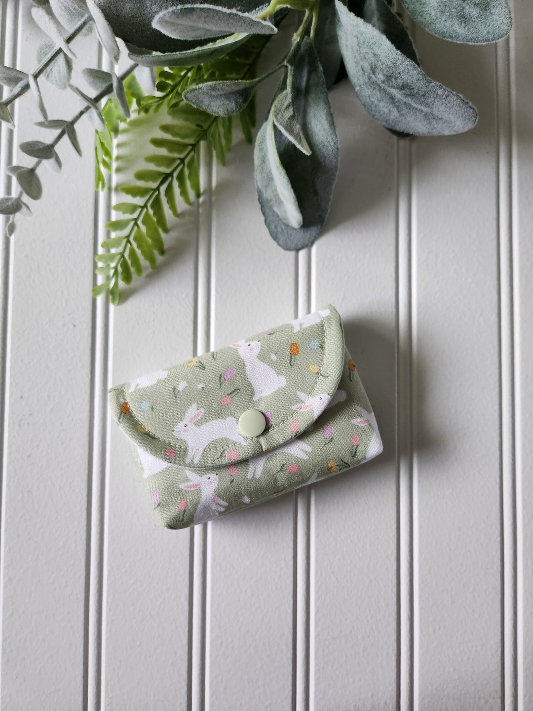 Poppie Cotton Bunnies MINI Snap Pouch, Gift Card Pouch, Ear Bud Pouch ...