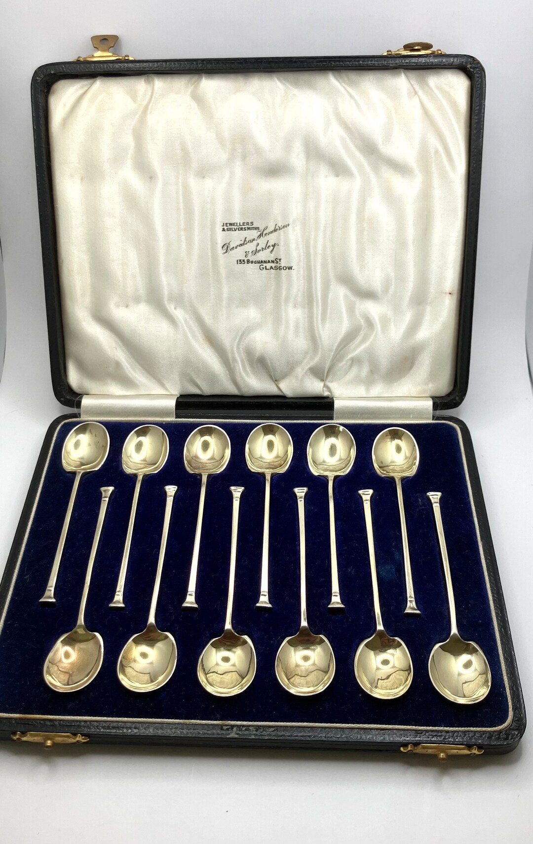 Cased Set of Twelve Solid Silver Teaspoons - James Dixon & Sons 1936 - Etsy