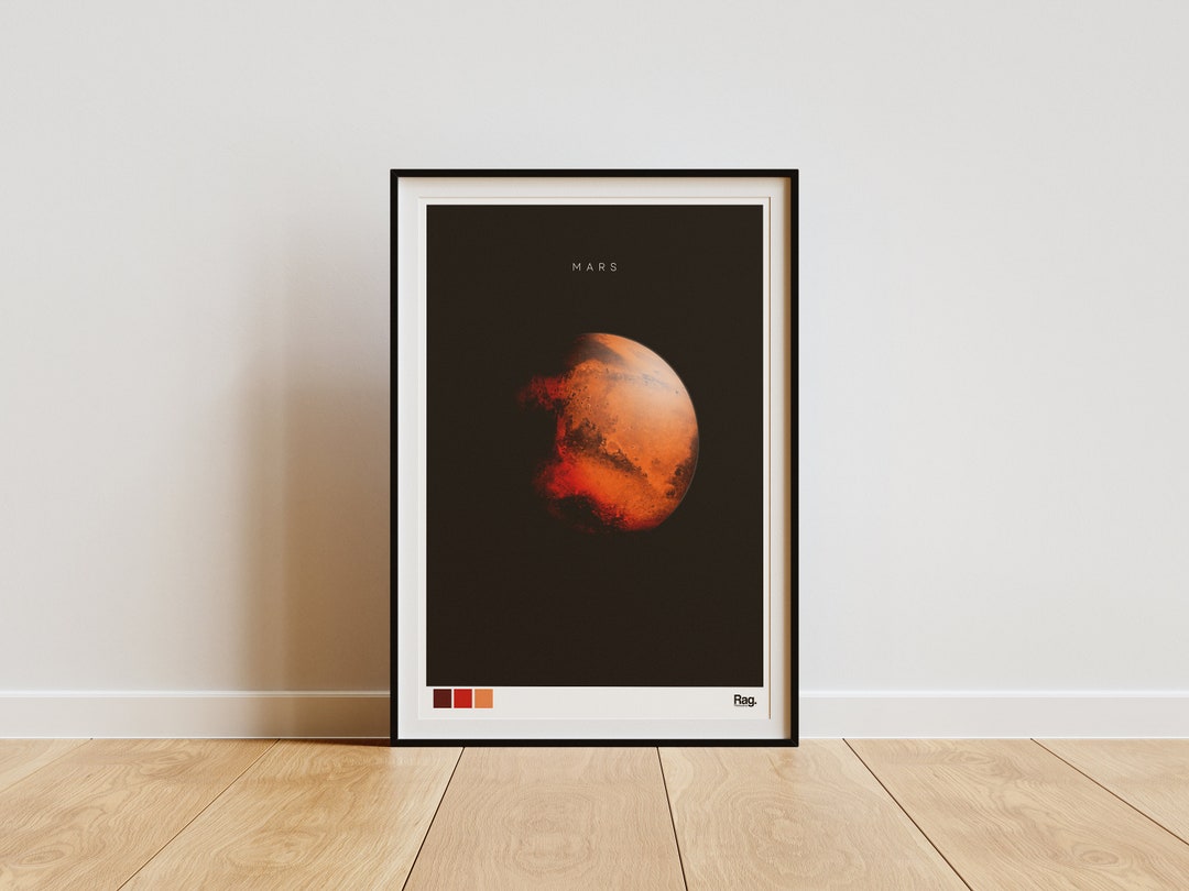 Mars Space Print for Wall Art Print Office Decor for Housewarming Gift ...