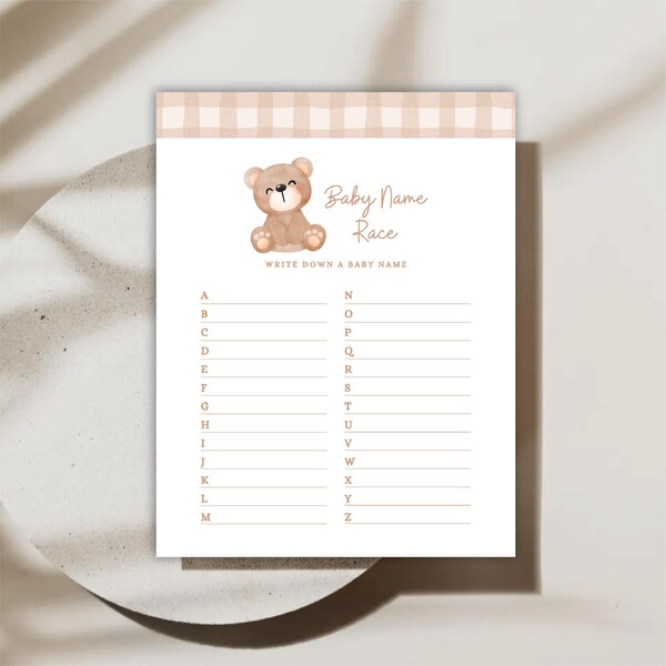 Guess the Teddy Name - Etsy UK