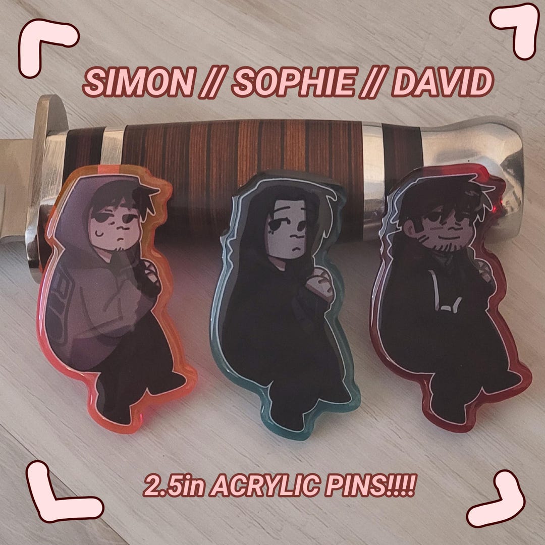 David/simon/sophie 2.5IN ACRYLIC PINS - Etsy