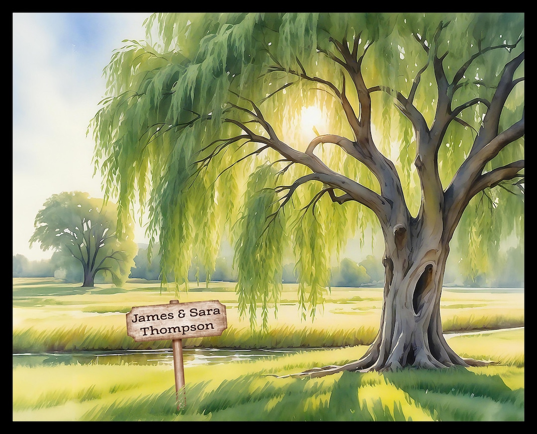 Personalized Willow Tree Print! Great 9 Year Anniversary Gift or ...