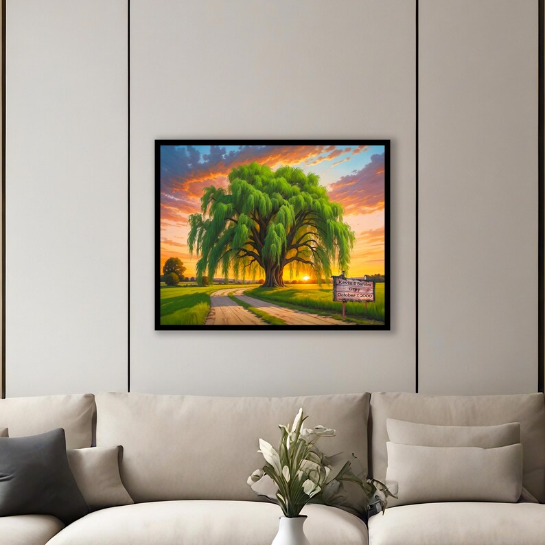 Personalized Willow Tree Print! Great 9 Year Anniversary, Wedding or ...