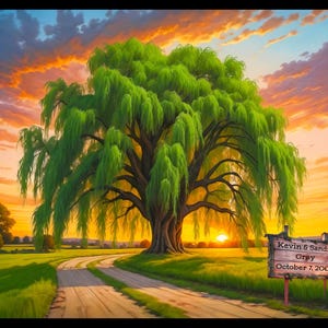 Personalized Willow Tree Print! Great 9 Year Anniversary, Wedding or ...