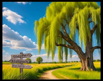 Personalized Willow Tree Print Great 9 Year Anniversary, Wedding or ...