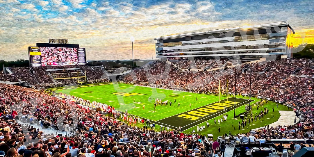 NCAA STADIUM Artistic Printed Painting - Purdue Boilermakers Ross-ade ...