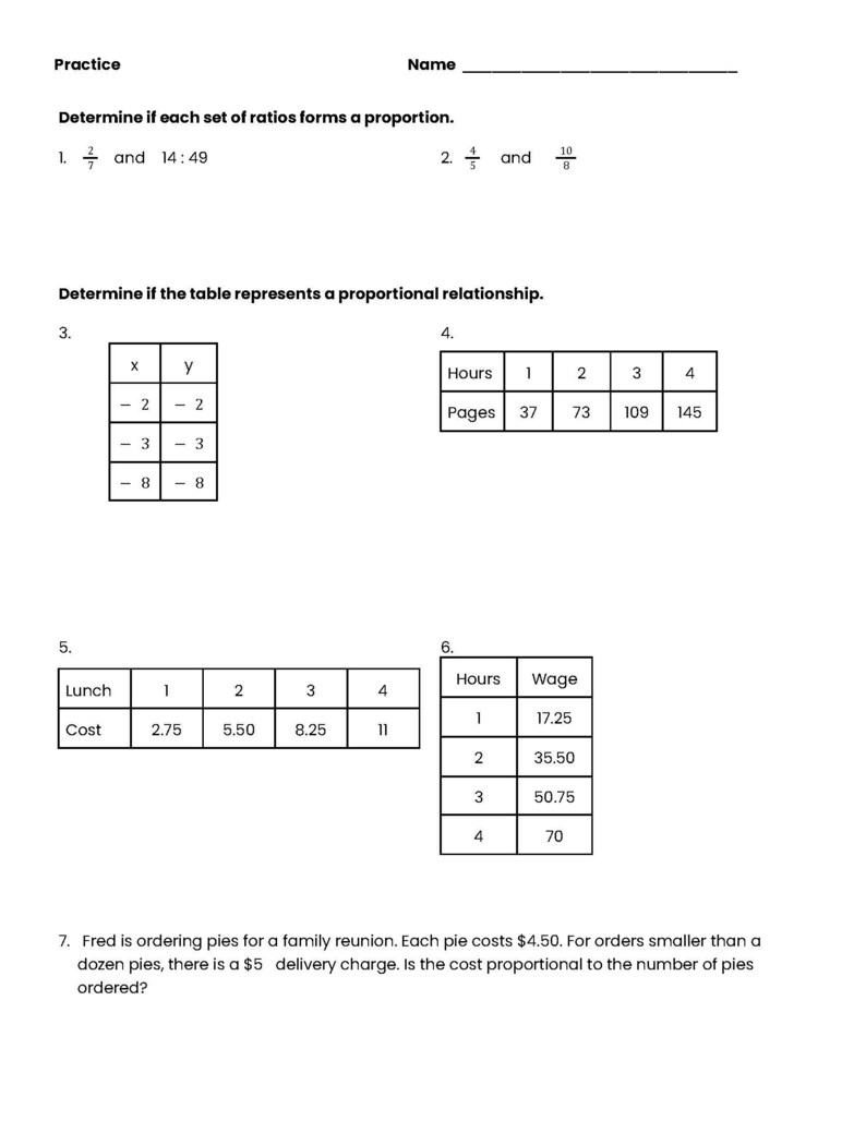 Identify Proportional Relationships - Etsy