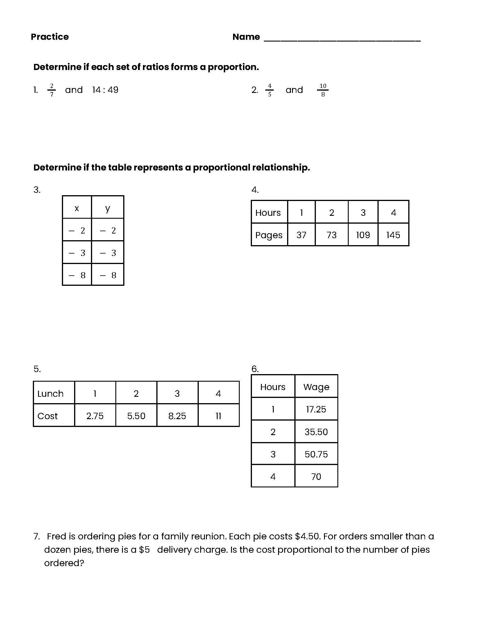 Identify Proportional Relationships - Etsy